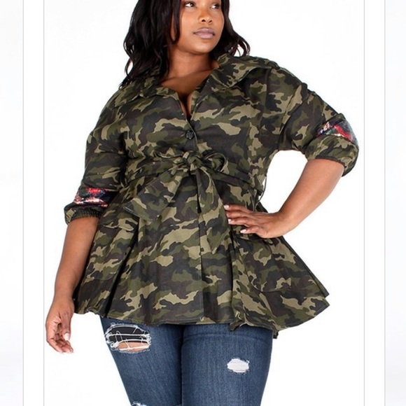 Jackets & Coats | New Plus Size Camo Jacket | Poshmark